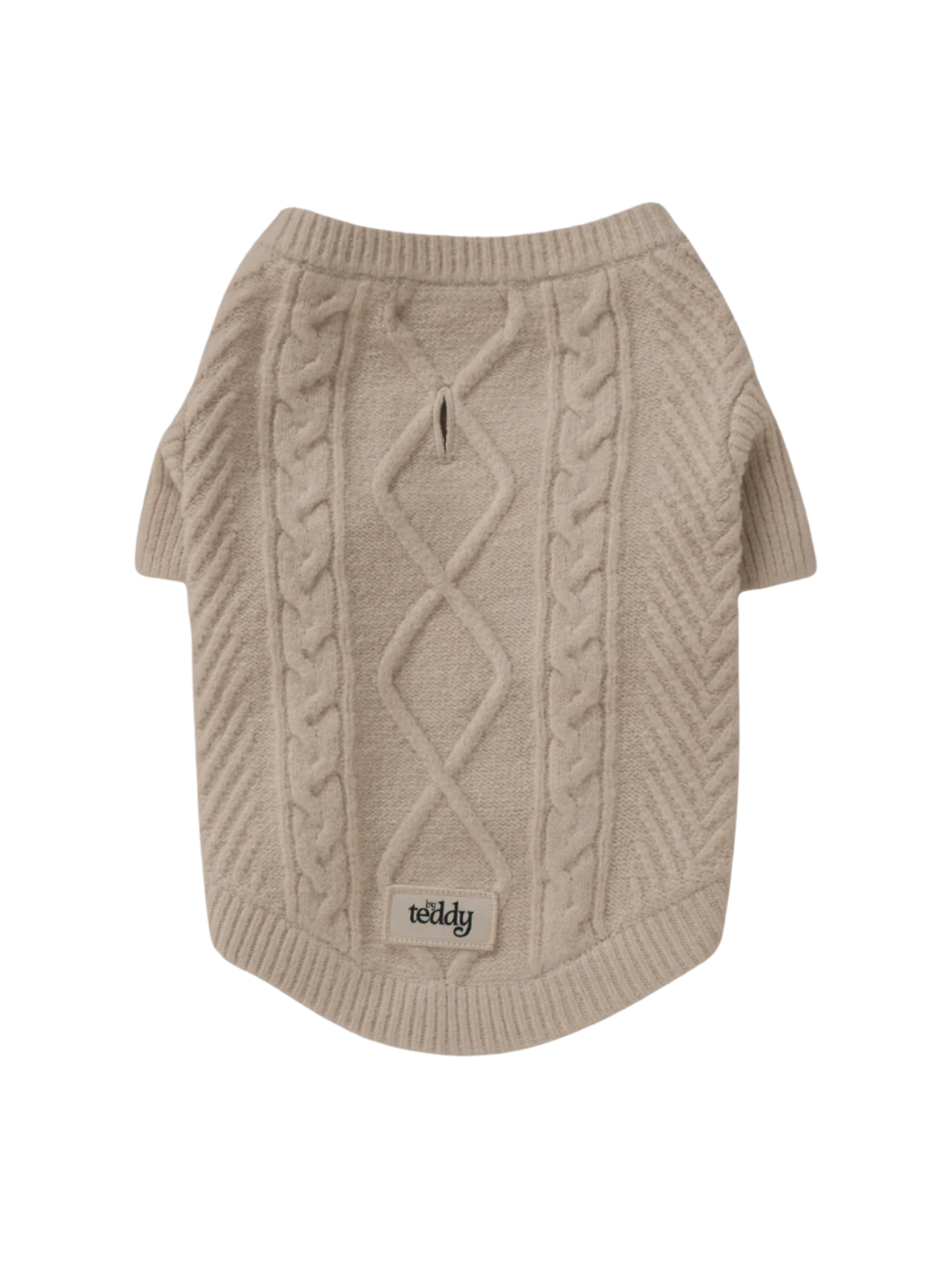 By Teddy Capsule Cable Knit Dog Sweater Marshmallow | Warmth | Bisou Dog